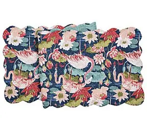 VALERIE PARR HILL 14' X 51' Flamingo Lagoon Table Runner Valer Ie - One-color
