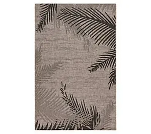 HOMEROOTS 5' X 7' Palm Leaves Indoor Outdoor Ar Ea Rug - One-color