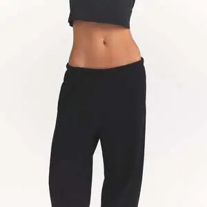 SKIMS Cotton Fleece Jogger Pants - Onyx