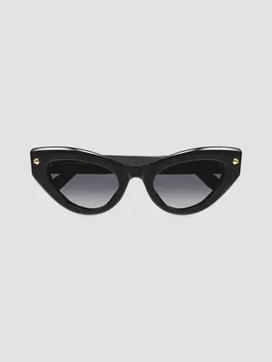 Alexander McQueen 52mm Spike Studs Cat-eye Sunglasses - Black