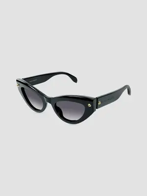 Alexander McQueen 52mm Spike Studs Cat-eye Sunglasses - Black