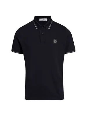 Stone Island Stretch-cotton Polo Shirt Navy Blue