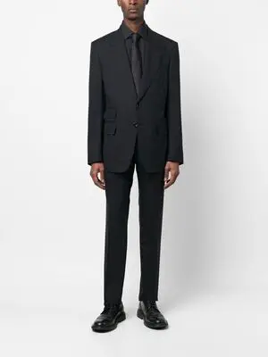 TOM FORD Long-sleeved Cotton Shirt - Black