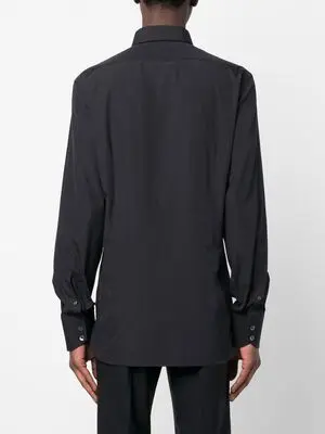 TOM FORD Long-sleeved Cotton Shirt - Black