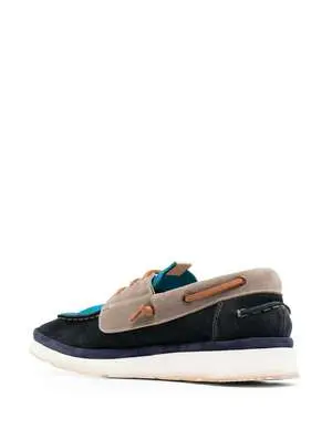 Moma Suede Boat Shoes - Blue