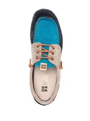 Moma Suede Boat Shoes - Blue