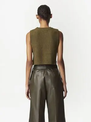 Altuzarra Amani Knitted Crop Top