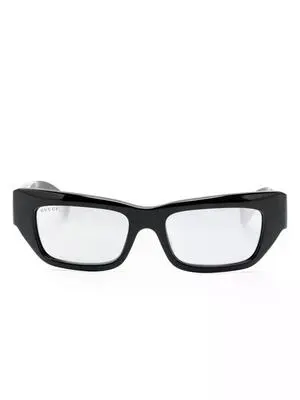 Gucci Rectangle-frame Sunglasses - Black