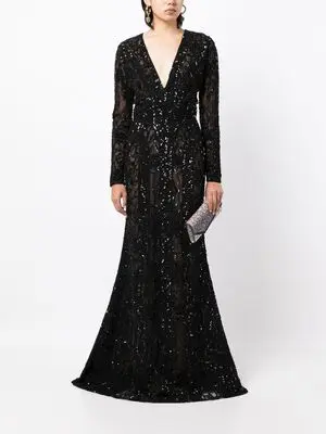 Elie Saab Sequin-embellished Fishtail Gown