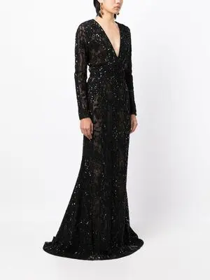 Elie Saab Sequin-embellished Fishtail Gown