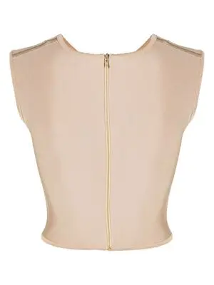 HERVE L. LEROUX Bandage Cropped Top - Neutrals