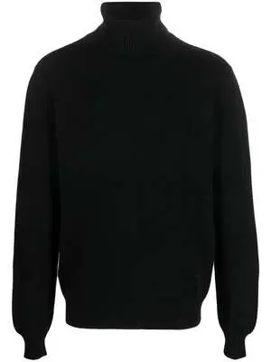 BARRIE Turtle Neck Cashmere Sweater - Black