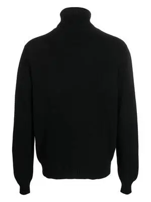 BARRIE Turtle Neck Cashmere Sweater - Black