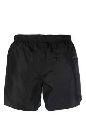 COURREGES Logo-patch Plain Swim Shorts
