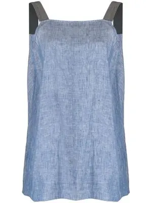Fabiana Filippi Metallic Strap Linen Top