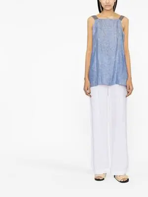 Fabiana Filippi Metallic Strap Linen Top