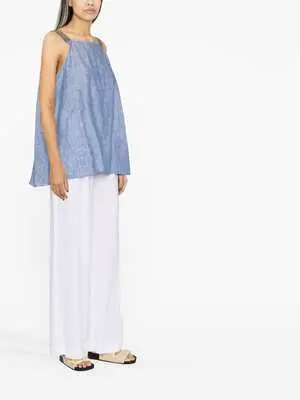 Fabiana Filippi Metallic Strap Linen Top