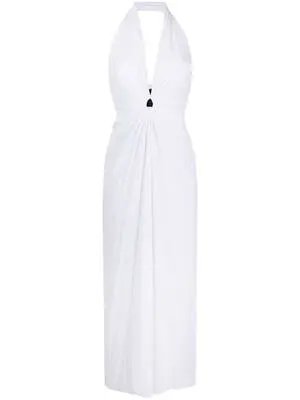 FISICO Halterneck Beach Dress - White