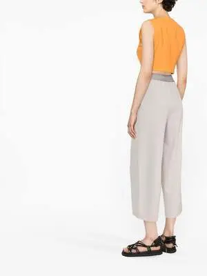 Stella McCartney Cropped Wide-leg Trousers