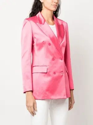 P.a.r.o.s.h Satin Finish Double-breasted Blazer