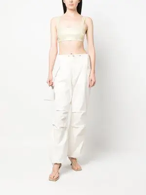 Patrizia Pepe Crystal Embellished Crop Top