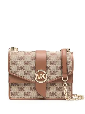 Michael Kors Logo Jacquard Crossbody Bag