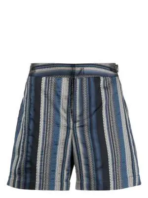 Orlebar Brown Bulldog Stripe-print Swim Shorts - Blue