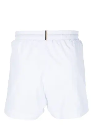 BOSS Logo-print Drawstring Swim Shorts - White