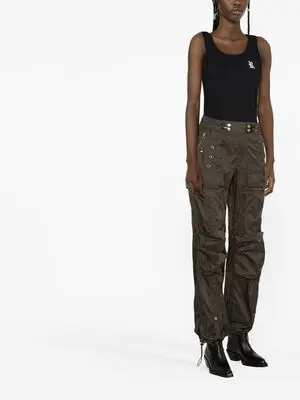 Raf Simons Scoop Neck Sleeveless Top - Black