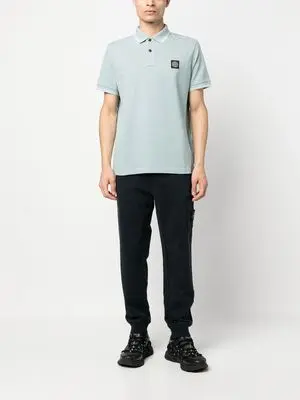 Stone Island Compass-patch Polo Shirt - Grey