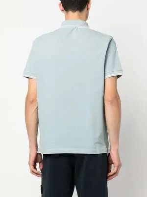 Stone Island Compass-patch Polo Shirt - Grey