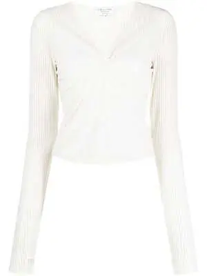Collina Strada Cut-out Detailing V-neck Top