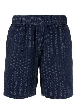 Orlebar Brown Graphic-print Cotton Shorts - Blue