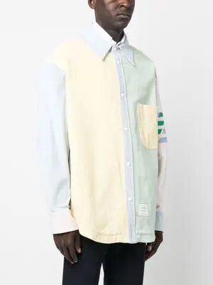 Thom Browne Panelled-design Pastel Shirt