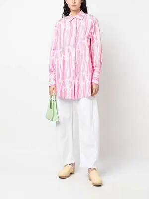 PATOU Abstract-print Mini Shirtdress