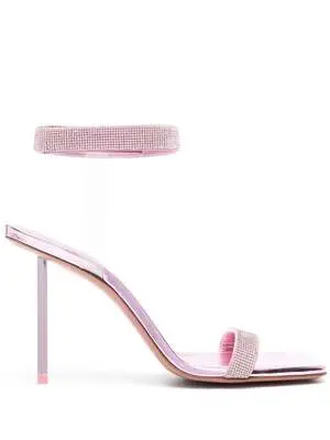 Amina Muaddi Rih 110mm Crystal-embellishment Sandals - Pink
