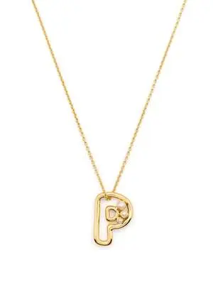 MISSOMA Pearl-embellished Initial Pendant Necklace - Gold