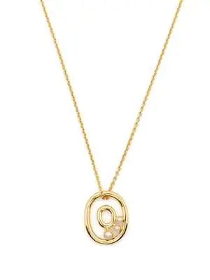 MISSOMA Pearl-embellished Initial Pendant Necklace - Gold