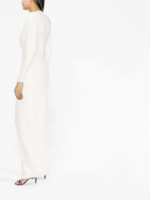 Alexandre Vauthier Plunge-neck Draped Gown