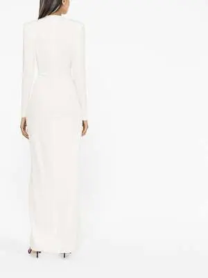 Alexandre Vauthier Plunge-neck Draped Gown