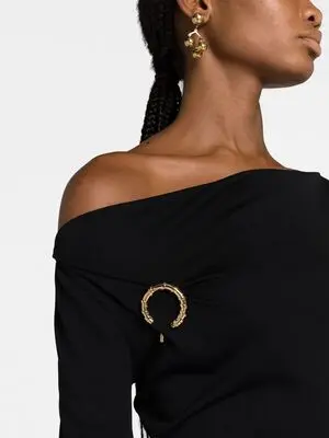 LANVIN Long-sleeve Asymmetric Midi Dress