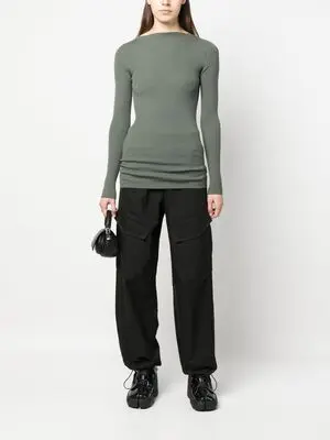 Rick Owens Cut-out-back Cashmere Sweatshirt - Grey