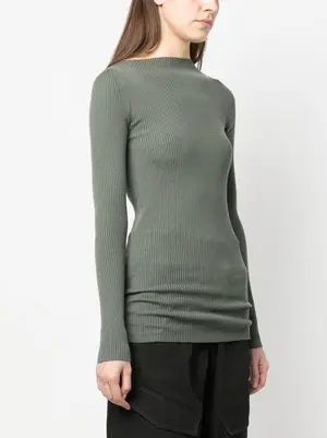 Rick Owens Cut-out-back Cashmere Sweatshirt - Grey
