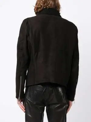 LES HOMMES Suede Biker Jacket
