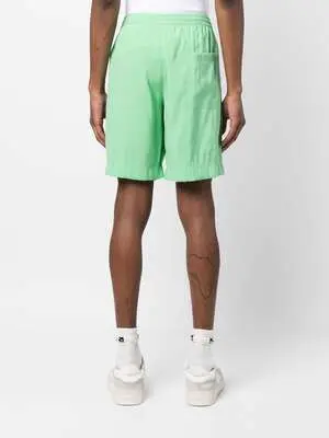 MSGM Elasticated-waistband Shorts - Green