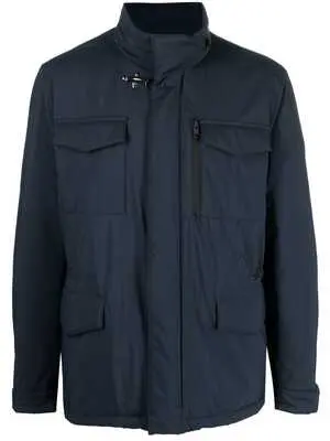 FAY Multiple-pocket Zip-up Jacket - Blue