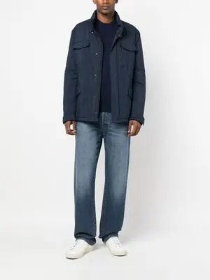 FAY Multiple-pocket Zip-up Jacket - Blue