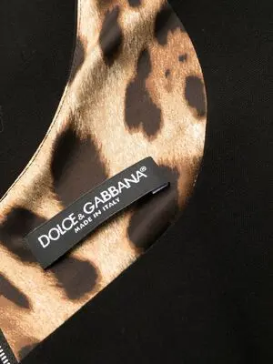 Dolce & Gabbana Square-neck Midi Dress - Black