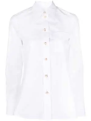 LANVIN Point-collar Cotton Shirt