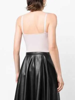 Alexander McQueen Rib-knitted Bustier Crop Top - Pink